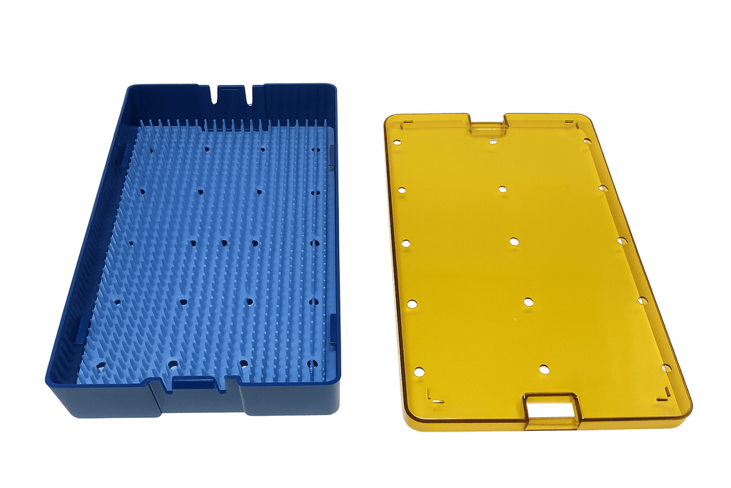 PST Sterilization Trays 6'' W x 10'' L x 2'' H (6130A) With Mat