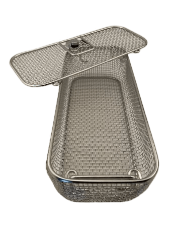 Wire Mesh Sterilization Tray 13'' L x 5.5'' W x 3'' H