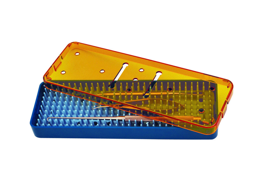 Small Plastic Instrument Sterilization Trays 7.5" x 2.5" x 0.75"